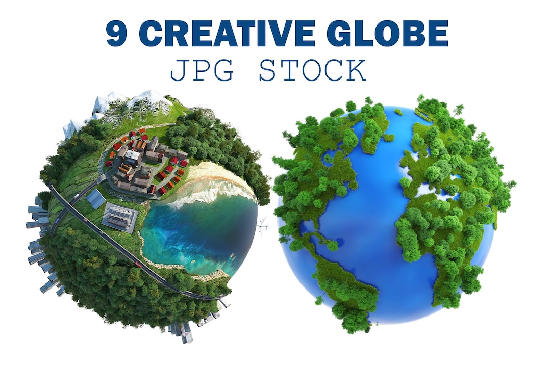 9 Creative Globe Design Concept, Earth Planet, Natural Environment ...