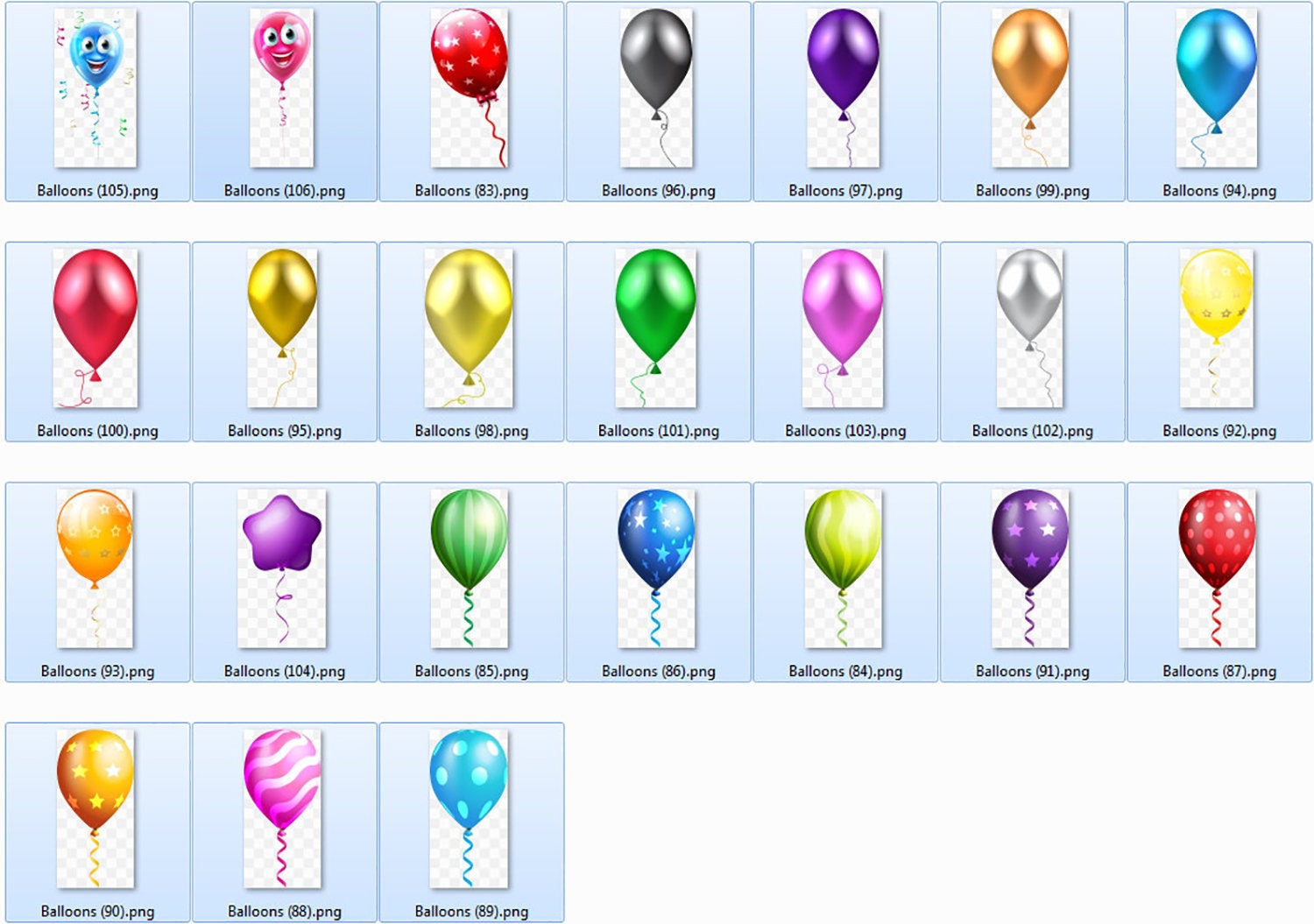 106 Balloons Photo Overlays Vol.2 Photography Overlays - Etsy