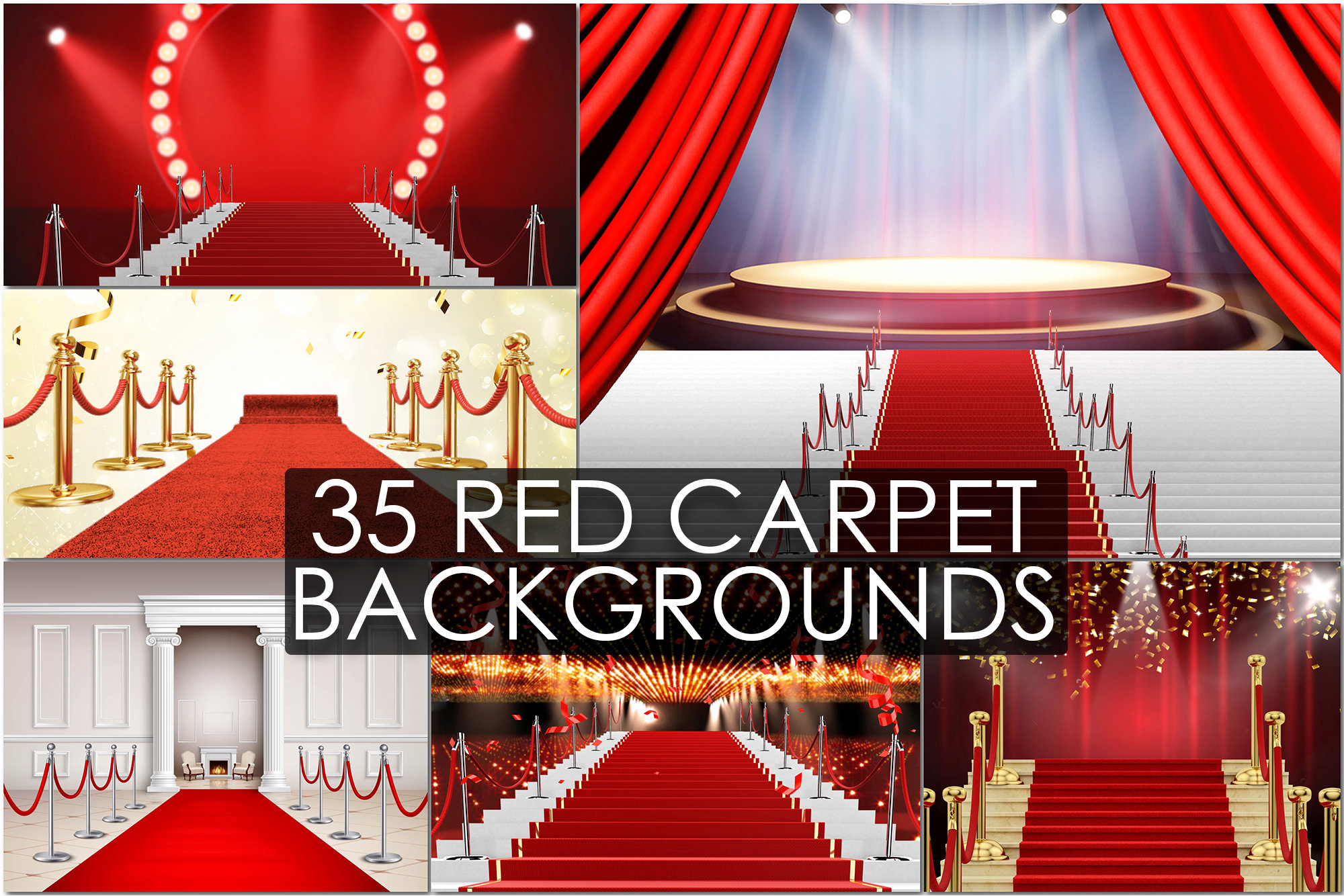 35 Red Carpet Stages Empty Award Background Digital Shiny - Etsy