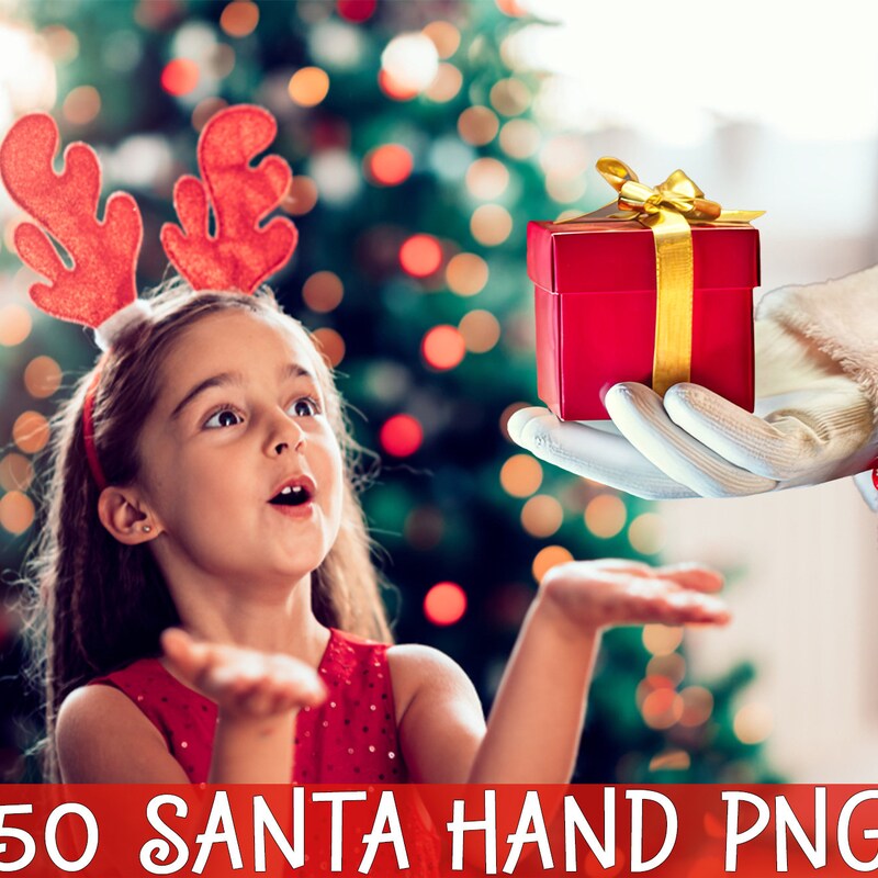 Santa Hand Overlay - Etsy