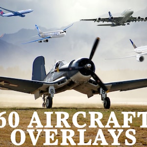 60 Aircraft Photoshop Overlays, Realistic Flying Airplane Jet ...
