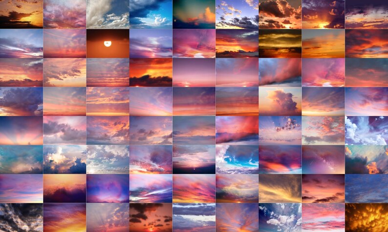 220 Dramatic Sky Overlays for Photoshop Professional Photo - Etsy
