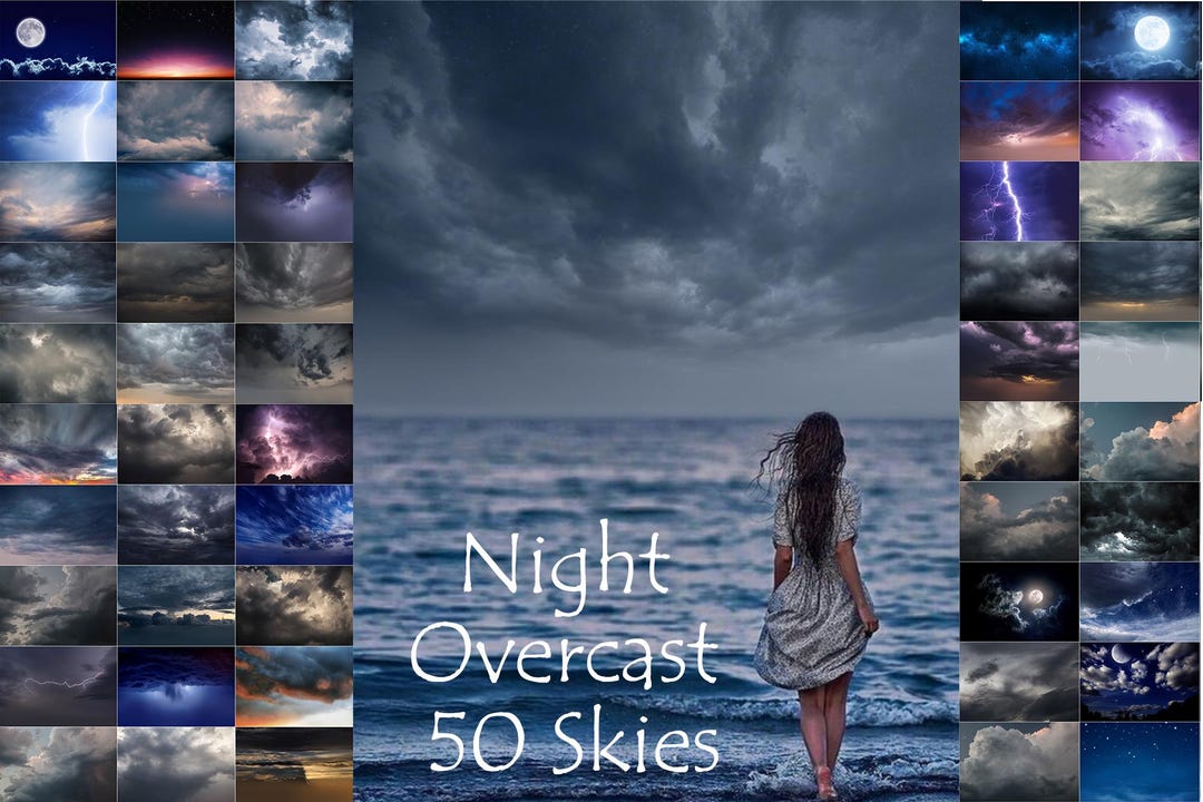 50 Dramatic Sky Photo Overlays, Stormy, Night, Lighting, Overcast Skies ...
