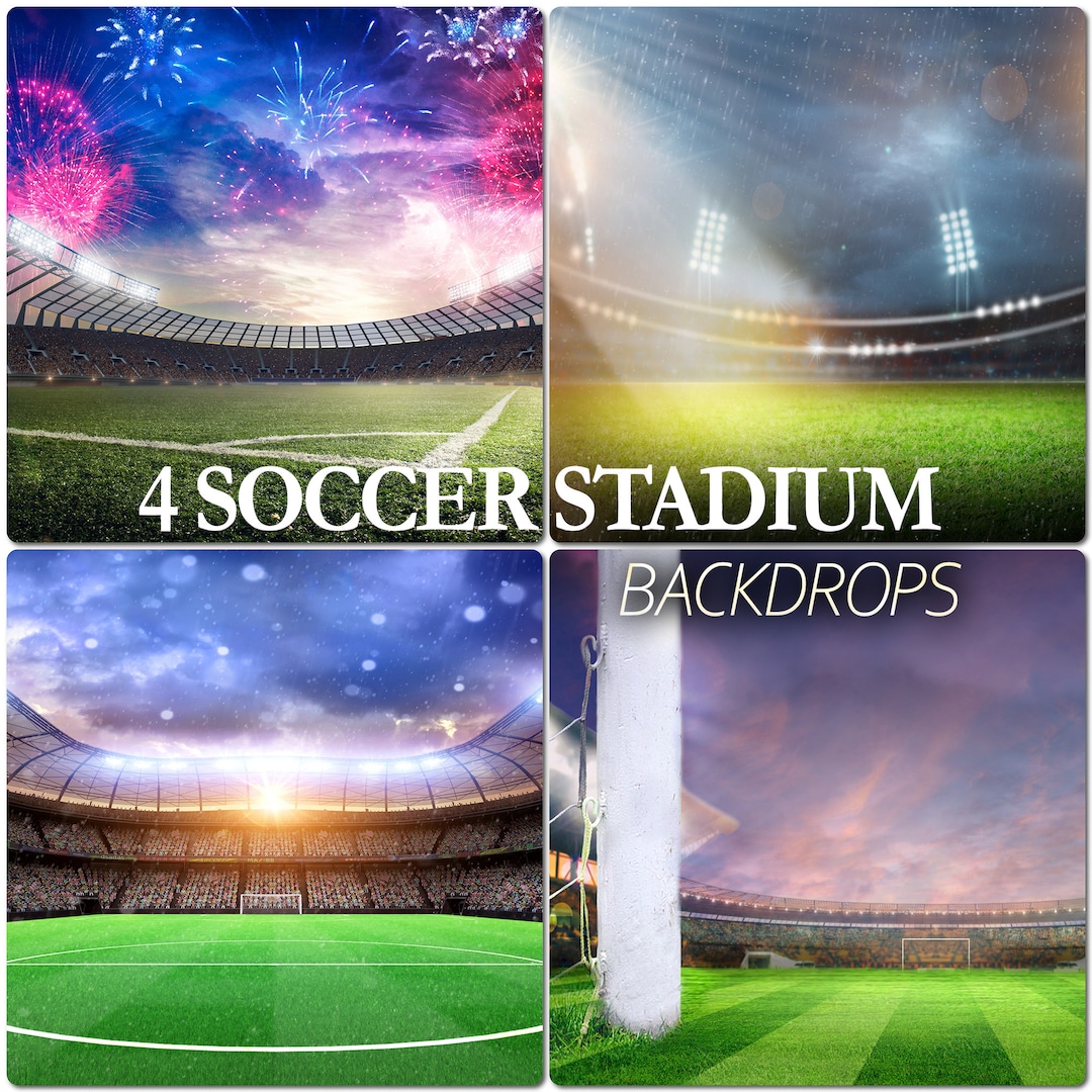 4 Football Stadium Backdrop, Soccer Goal Background, Sports Stadium ...