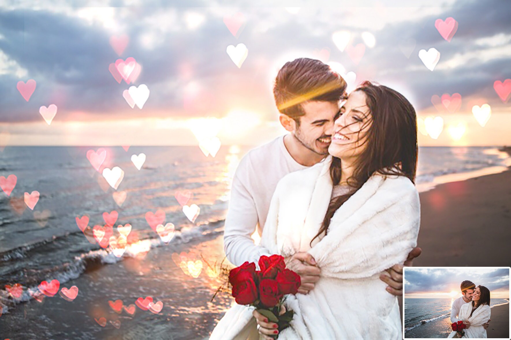 240 Valentine Hearts & Bokeh Photo Overlays for Photoshop | Etsy