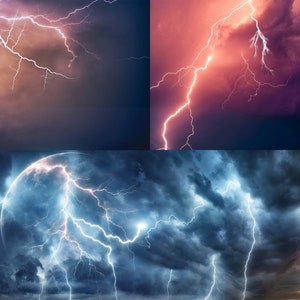 100 Lightning Effect Overlays: Thunderstorm Photography, Electric ...