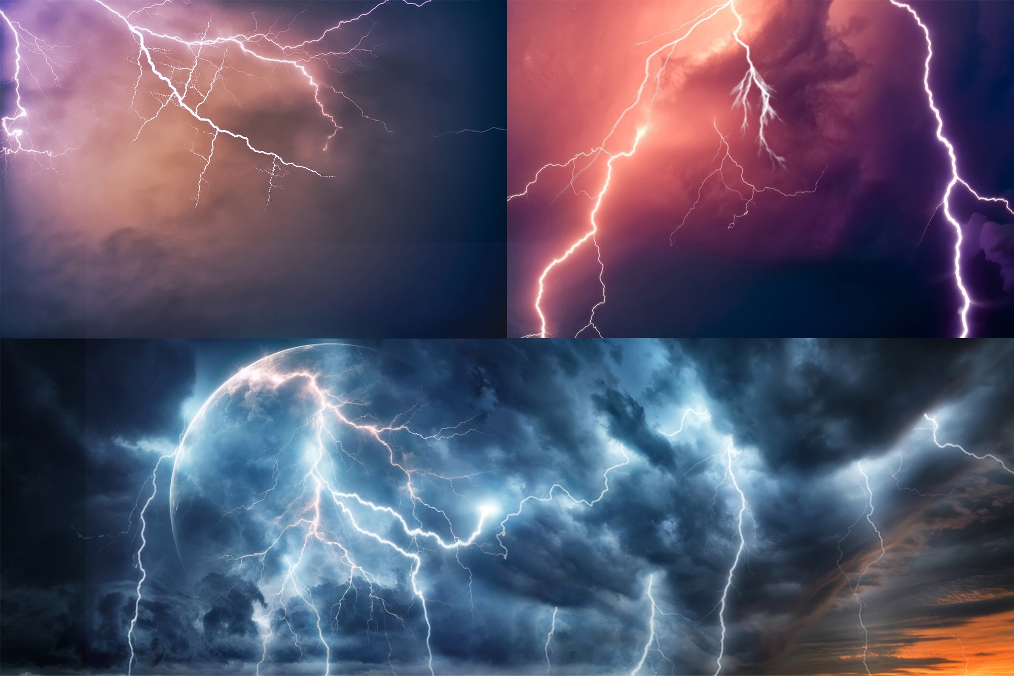 100 Lightning Effect Overlays: Thunderstorm Photography, Electric ...