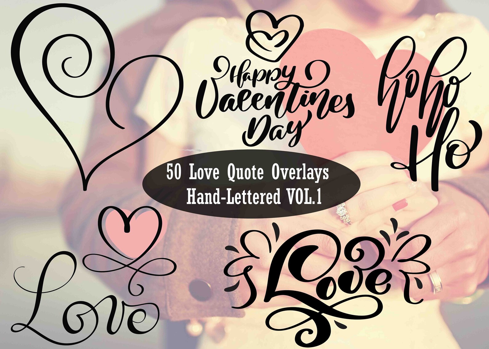 50 Love Quote Overlays VOL.1 Hand-lettered Photo Overlays - Etsy