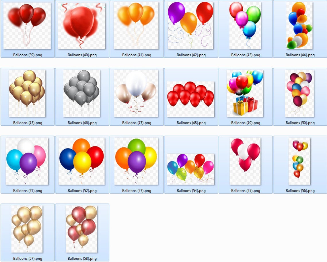 106 Balloons Photo Overlays Vol.3 Photography Overlays - Etsy