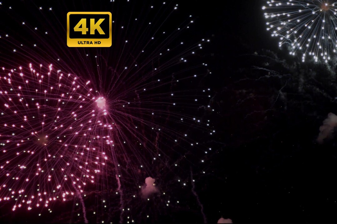 Fireworks Festival Night, 4K Stock Video Footage, Birthday Sky Party ...