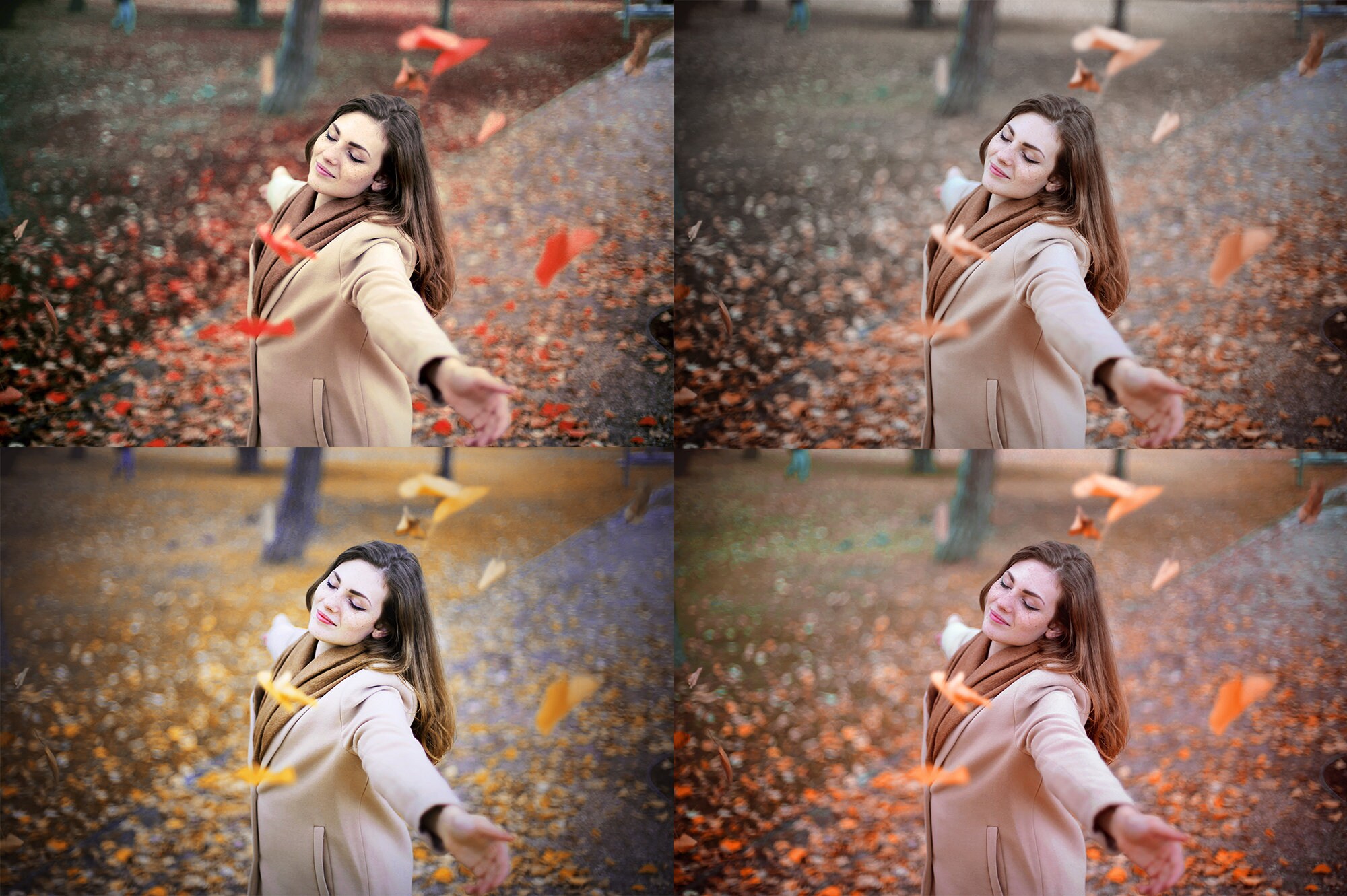 200 Autumn Photoshop Actions, Fall Filters, Warm Orange Tone, Golden ...