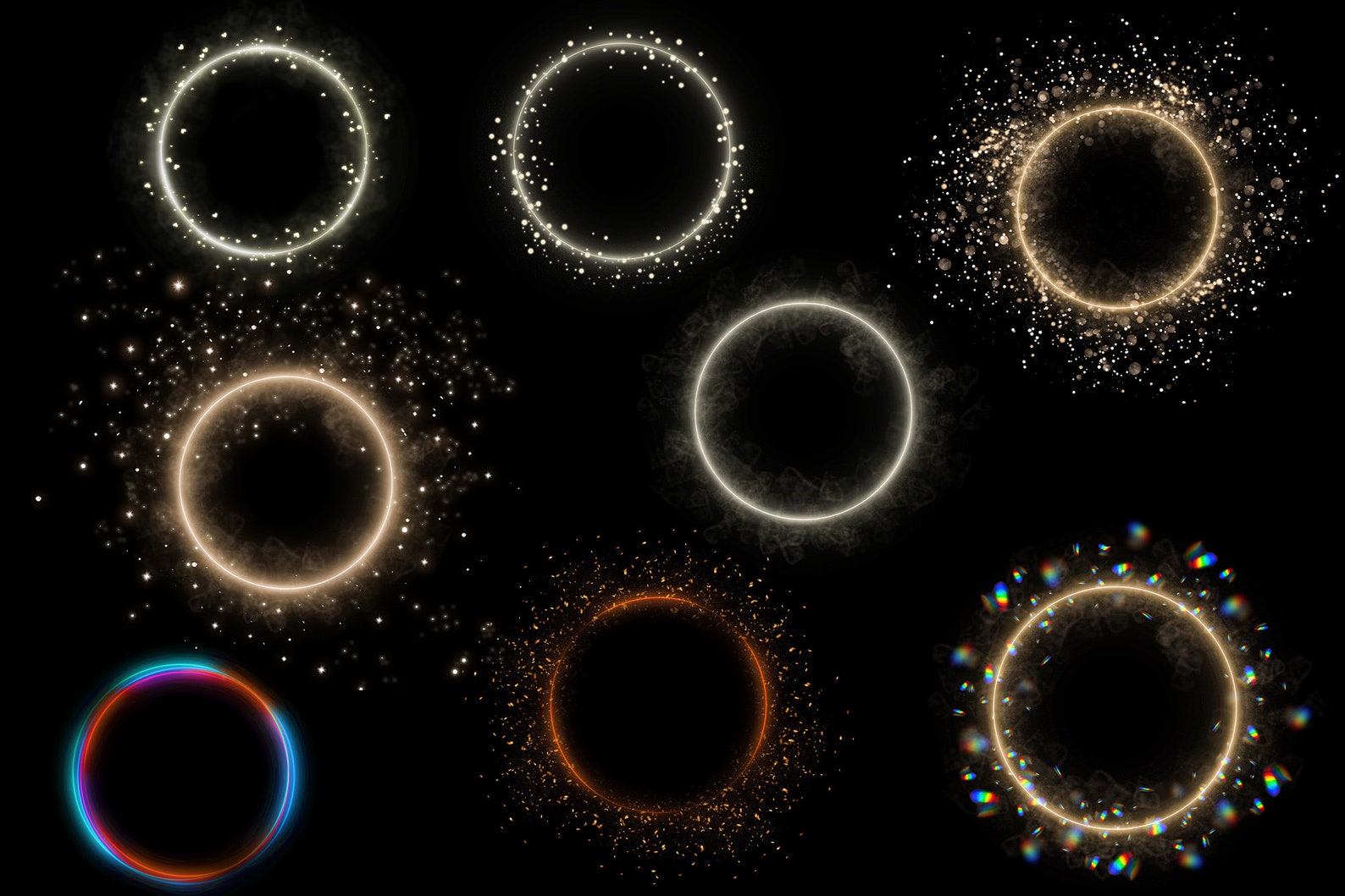 100 Gold Ring Overlays Maternity Rainbow Ring Portrait Ring - Etsy