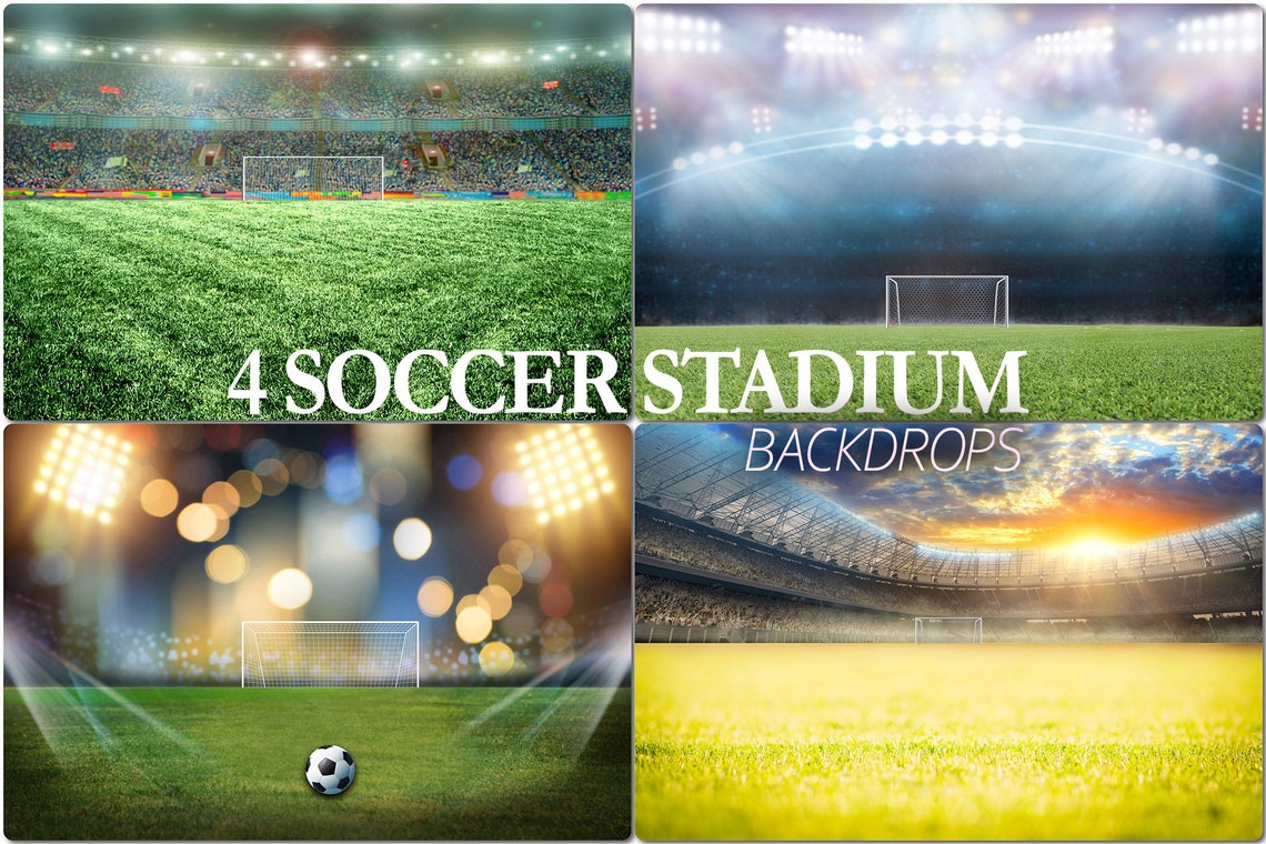 4 Football Stadium Backdrop, Soccer Goal Background, Sports Stadium ...