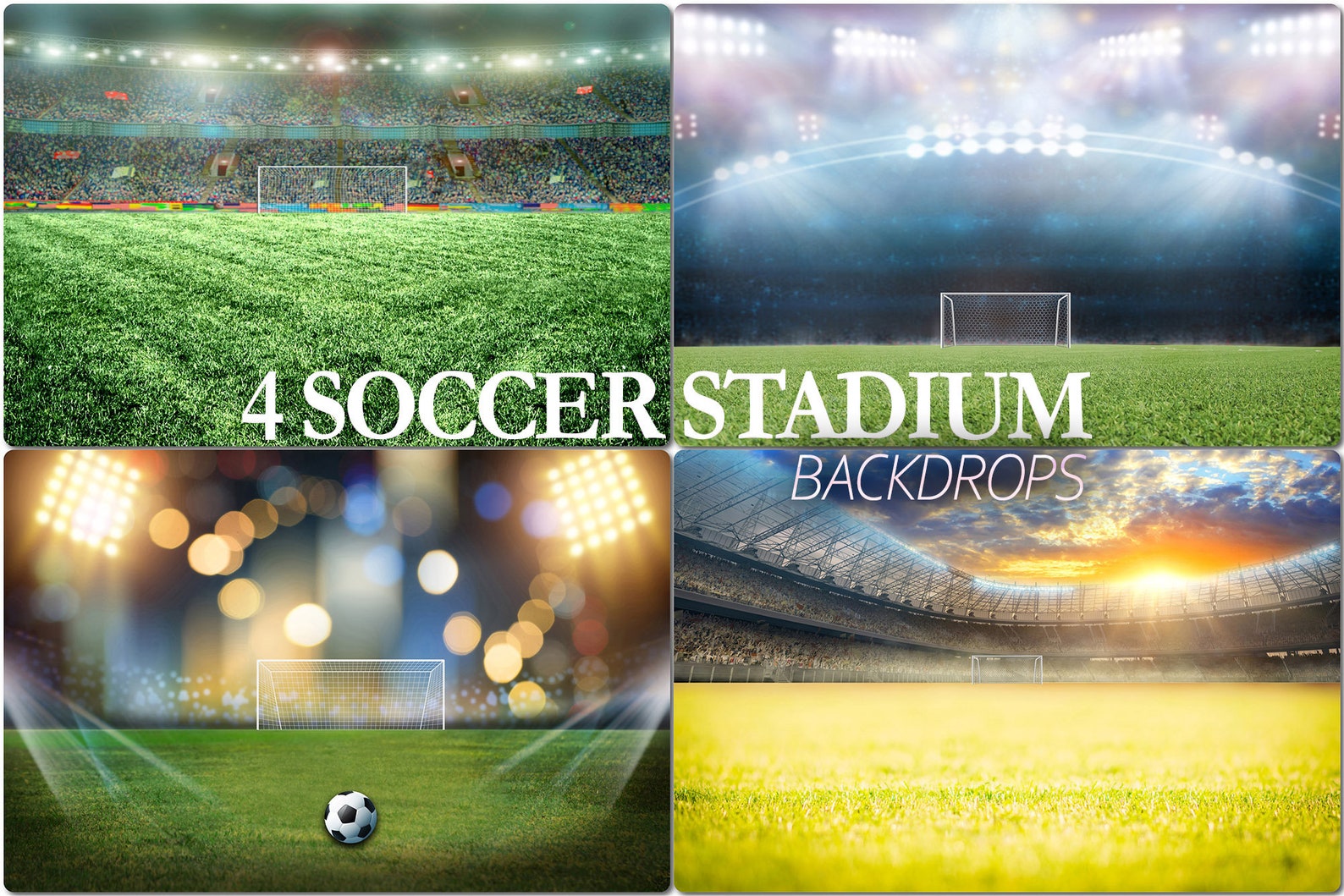 4 Football Stadium Backdrop, Soccer Goal Background, Sports Stadium ...
