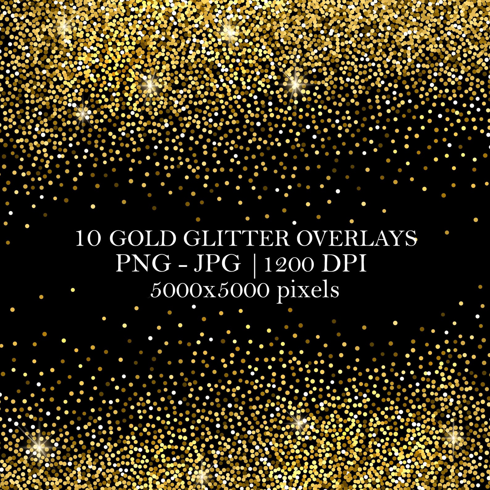 10 Gold Glitter Overlays Golden Texture Background Photoshop | Etsy