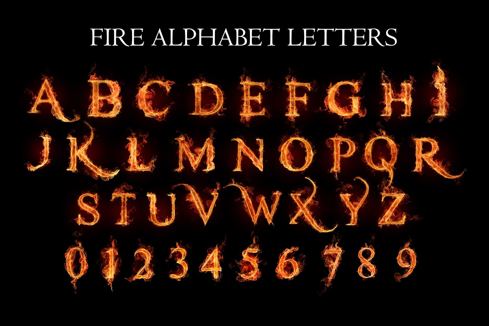 Fire Alphabet Png Letras De Fuego Abecedario Clipart Large Size Png