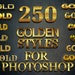 250 Golden Styles Photoshop, Layer Styles, Photoshop Styles, Glitter ...