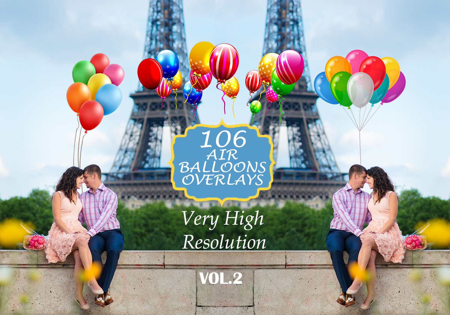 106 Balloons Photo Overlays, Falling Balloons Clipart, PNG Balloon ...