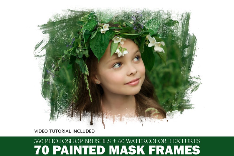 70 Painted Mask Frames Photo Frame Photoshop Overlay | Etsy