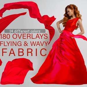180 Flying Fabric Dress Photo Overlays, Photoshop Overlay, Flowing ...