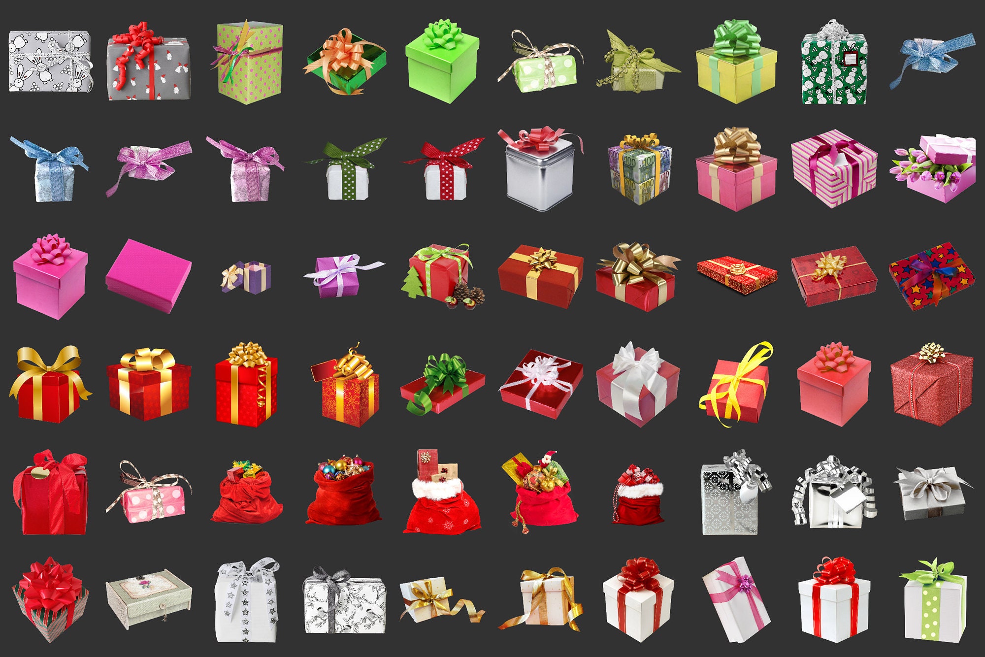 110 Christmas Gift Box Overlays Photoshop Overlay Photo - Etsy