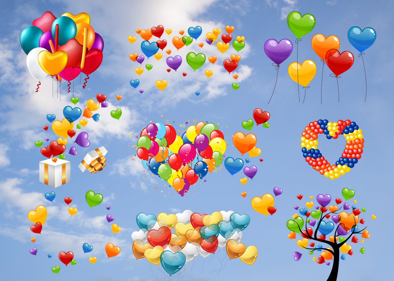 45 Balloons Overlays Photo Overlays Balloons Photoshop | Etsy