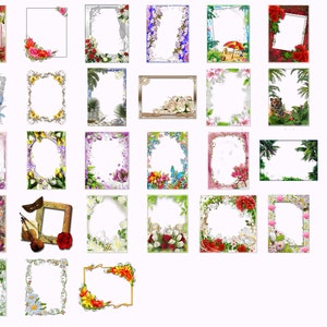 65 Flower Frames, Spring Flowering, Summer Flowers, Roses, Lilac ...