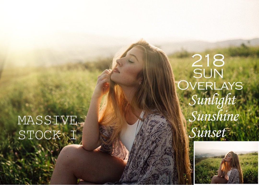 218 Natural Sunlight Photoshop Overlays, Sun Light Lens Flare Overlays ...