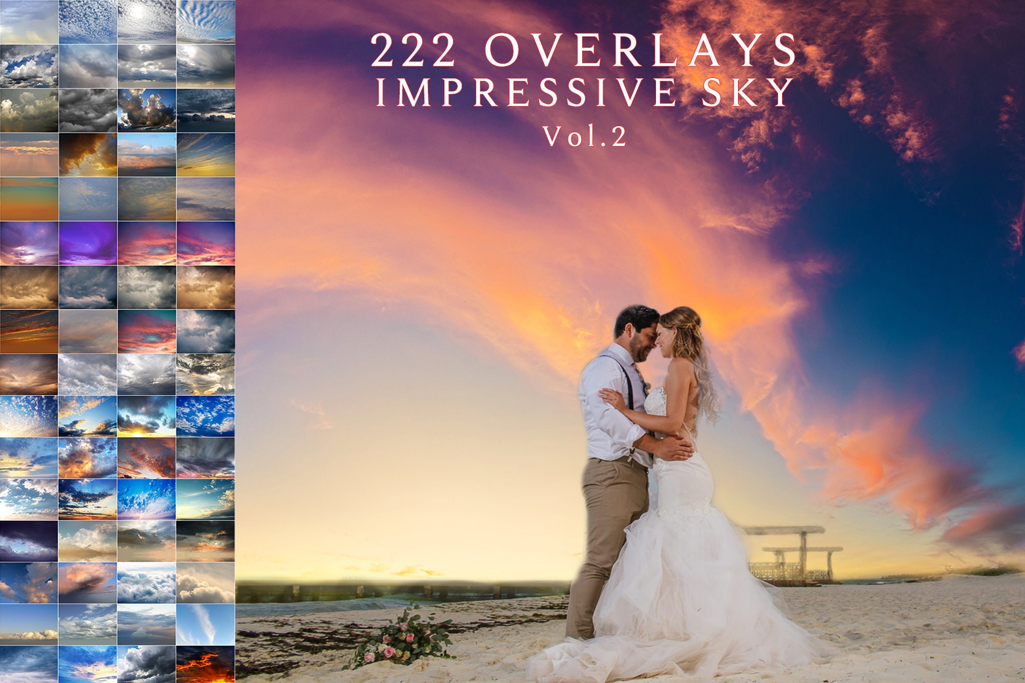 222 Dramatic Sky Overlays for Photoshop Professional Photo - Etsy