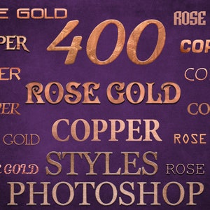 400 Rose Gold Styles Photoshop Layer Texture, Glitter Styles, Metal ...