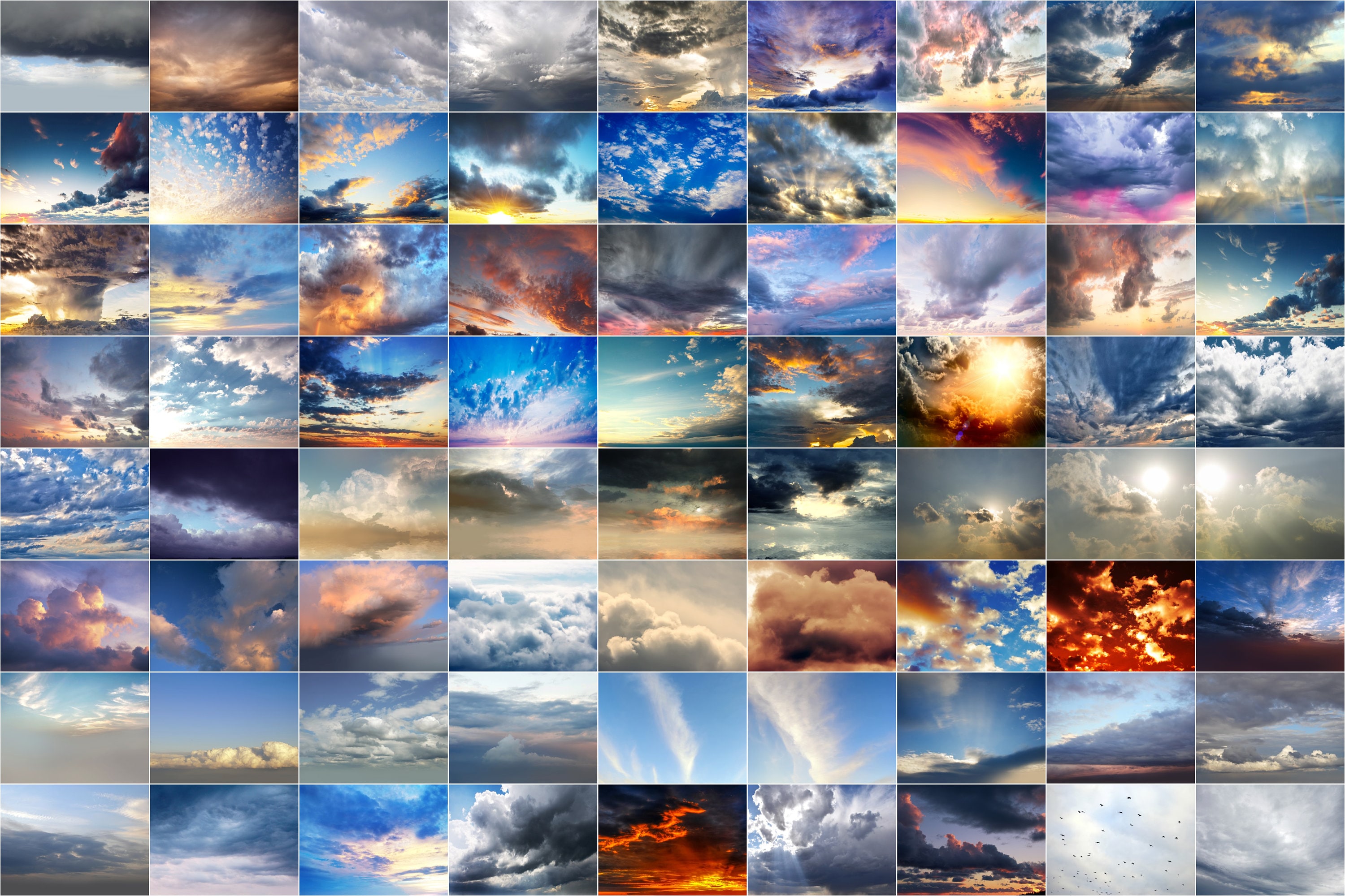 222 Dramatic Sky Overlays for Photoshop Professional Photo - Etsy