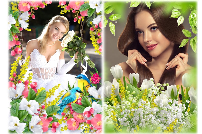 60 Flower Frames Spring Flowering Summer Flowers Roses - Etsy