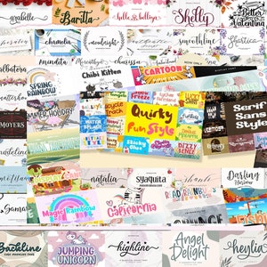 1100 Awesome Handwritten Font Bundle, Handwritten Text Fonts, Retro ...