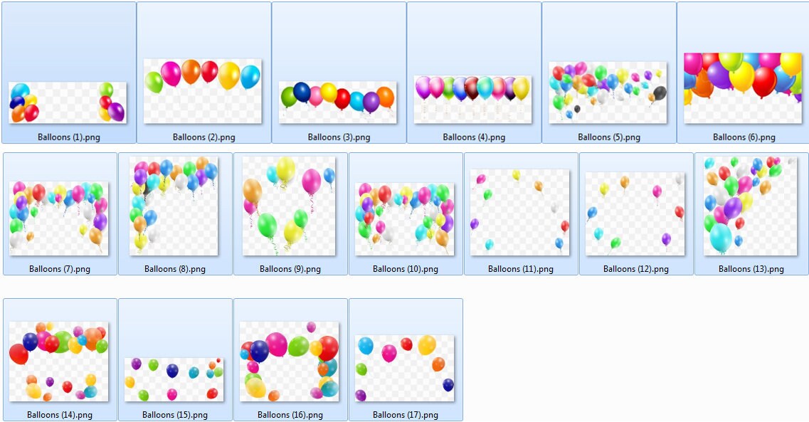 105 Balloons Photo Overlays Vol.1 Photography Overlays - Etsy