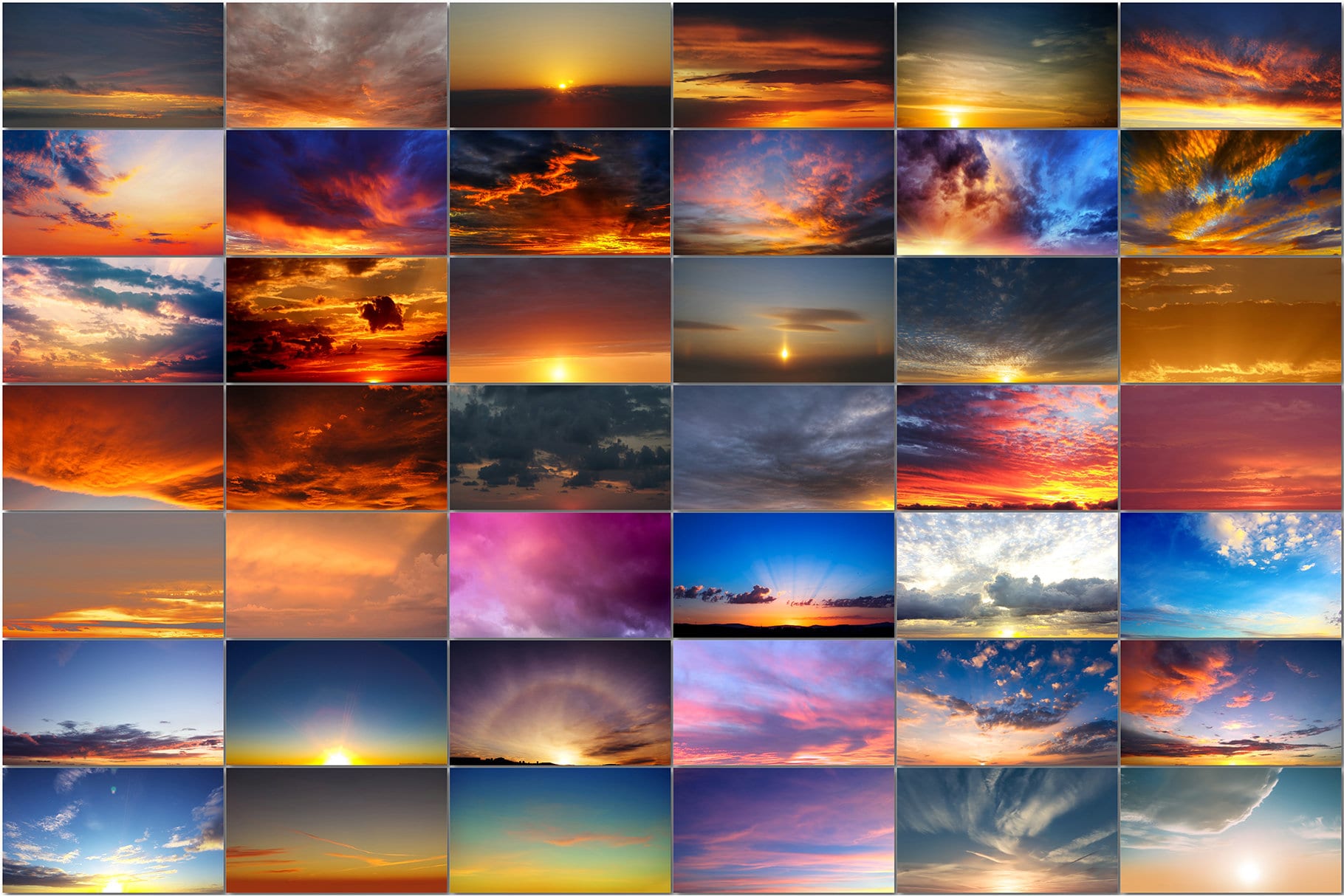 150 Sunset Sunrise Sky Photo Overlays, Golden Hour, Dramatic Clouds ...