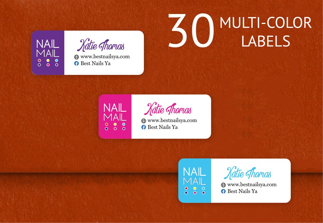 30 Color Street Labels, Address Labels, Color Street Address Labels ...