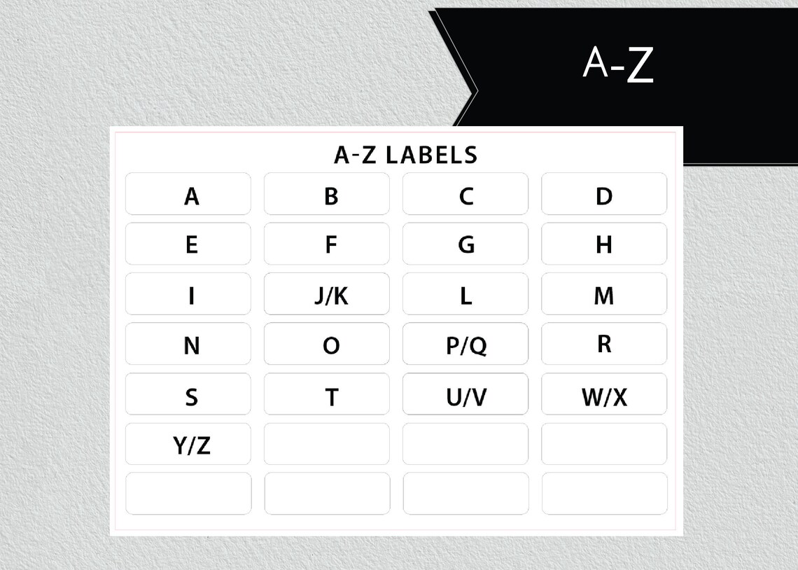 Color Street Labels for Tab Dividers Divider Organization - Etsy