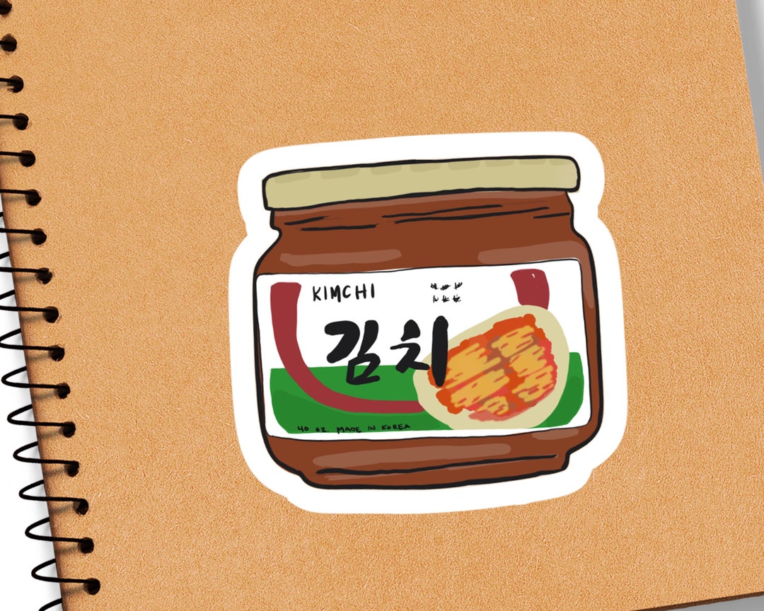 Kimchi Sticker, Korean Stickers, Asian Food Stickers, Kawaii Stickers ...