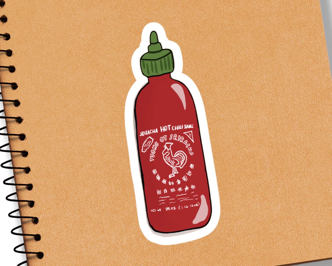 Sriracha Sticker, Sriracha Hot Sauce Sticker, Pho Sticker, Asian Sauce ...