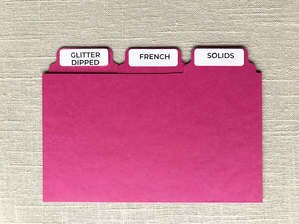 Color Street Labels for Tab Dividers Divider Organization - Etsy