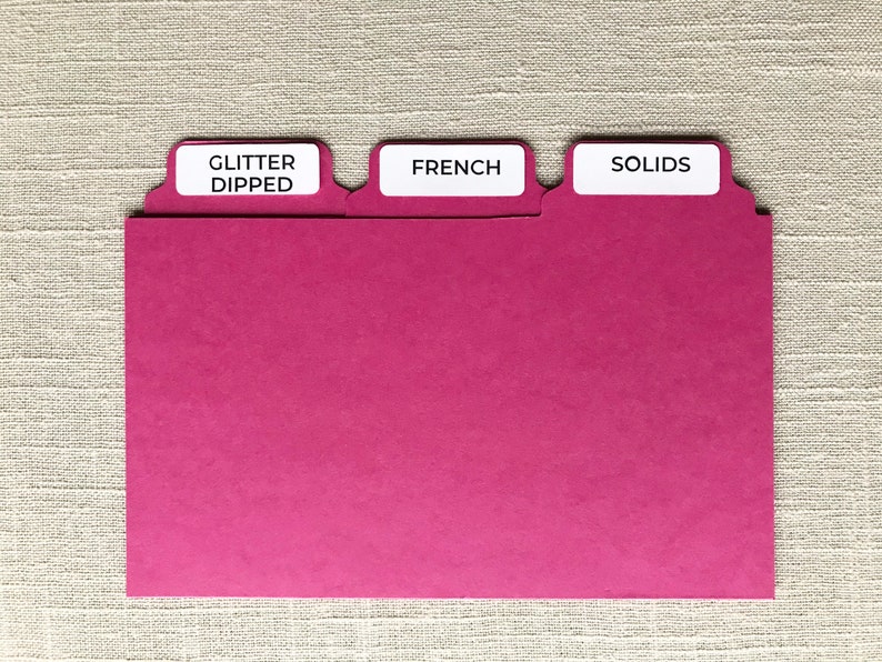 Color Street Labels for Tab Dividers Divider Organization - Etsy