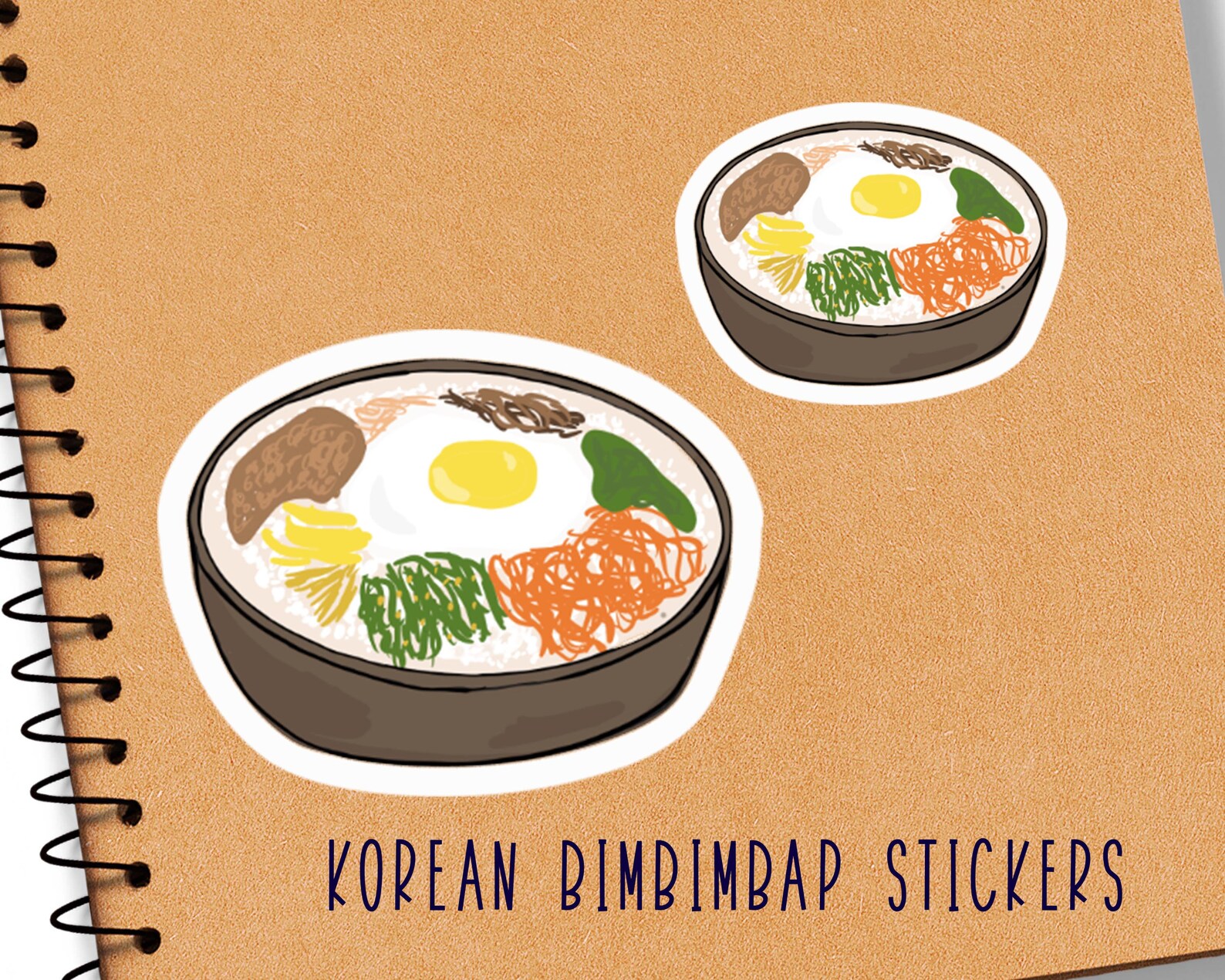 Korean Stickers Pick Your Stickers Bibimbap Kimbap Ramen - Etsy