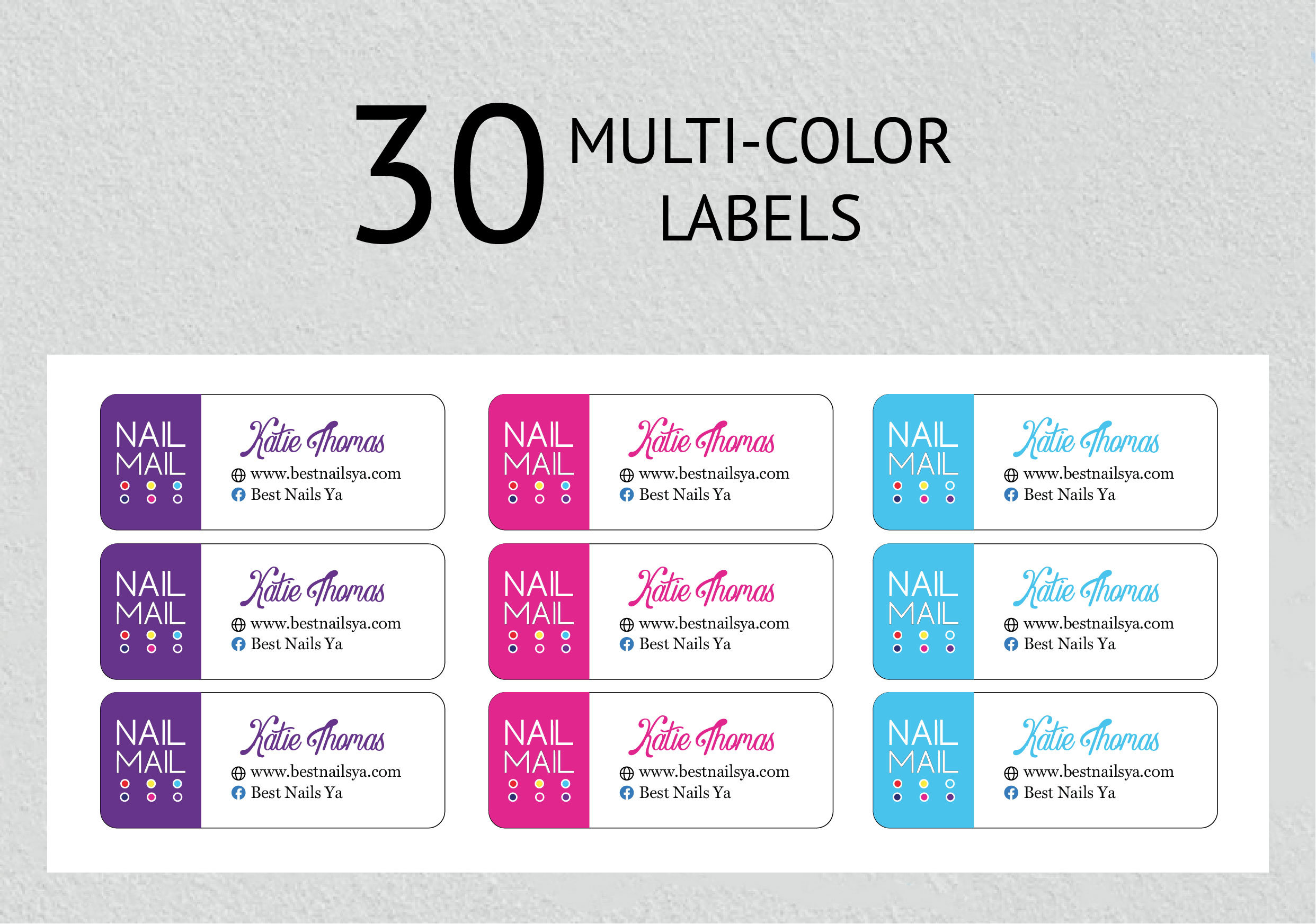 Buy 30 Color Street Labels Address Labels Color Street Address Online ...