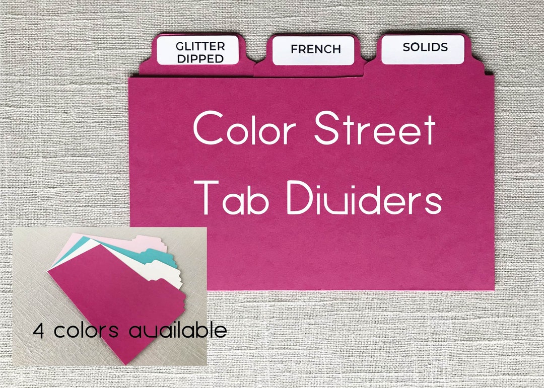 Color Street File Tab Dividers, Color Street Organization, Color Street ...