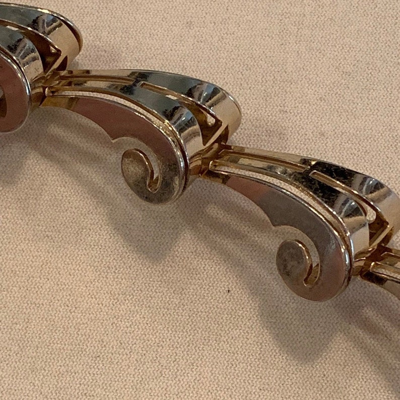 Monet Vintage Swirl Design Goldtone Bracelet - Etsy