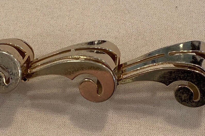 Monet Vintage Swirl Design Goldtone Bracelet - Etsy