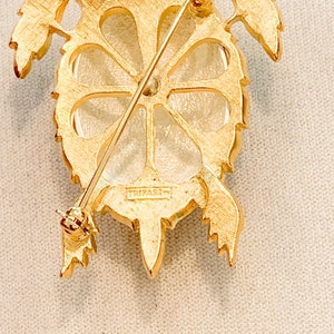Trifari Vintage Turtle Pearl Belly Pin - Etsy