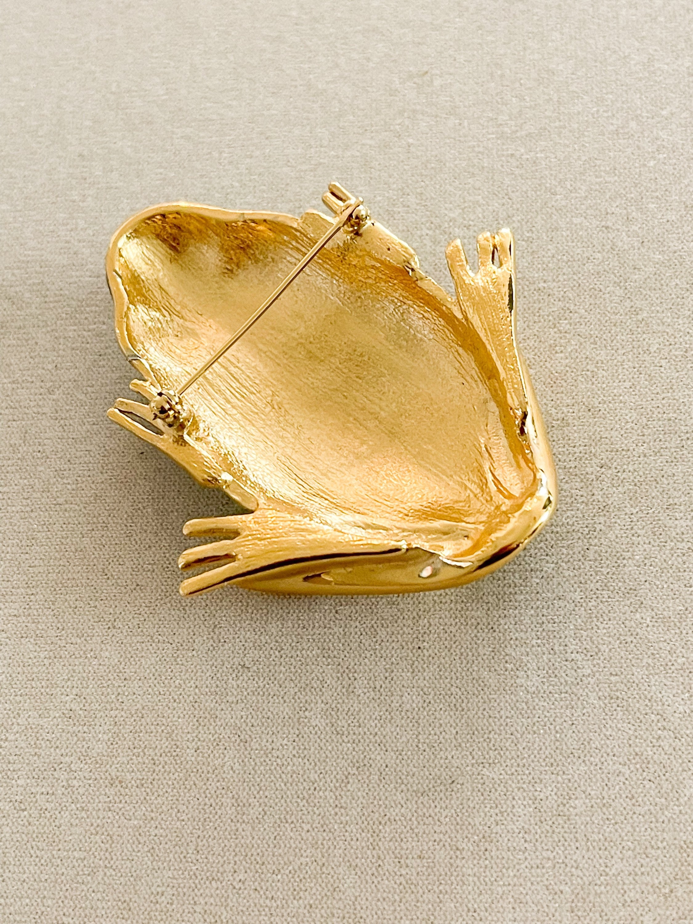 Vintage Trifari Large Frog Pin - Etsy