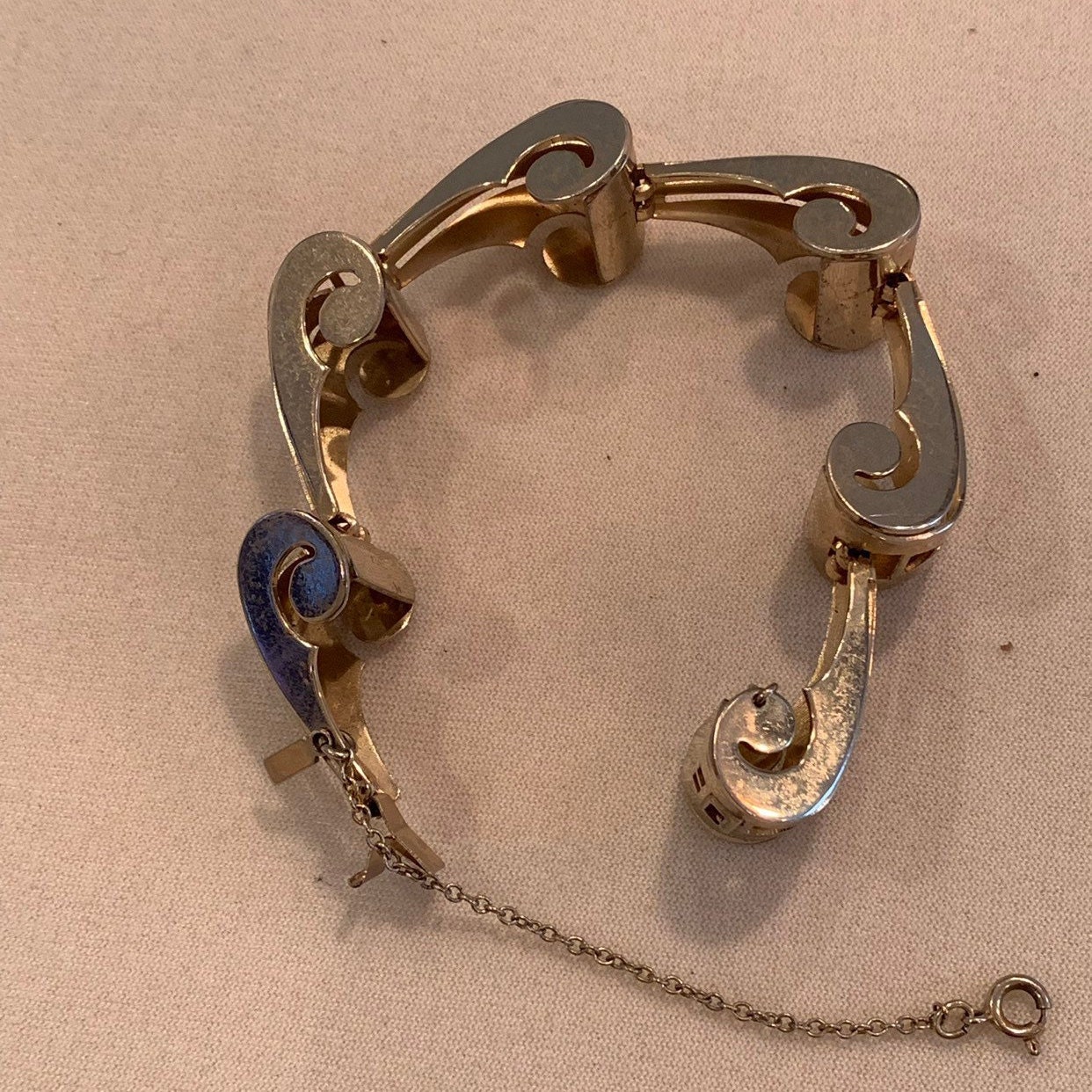 Monet Vintage Swirl Design Goldtone Bracelet - Etsy