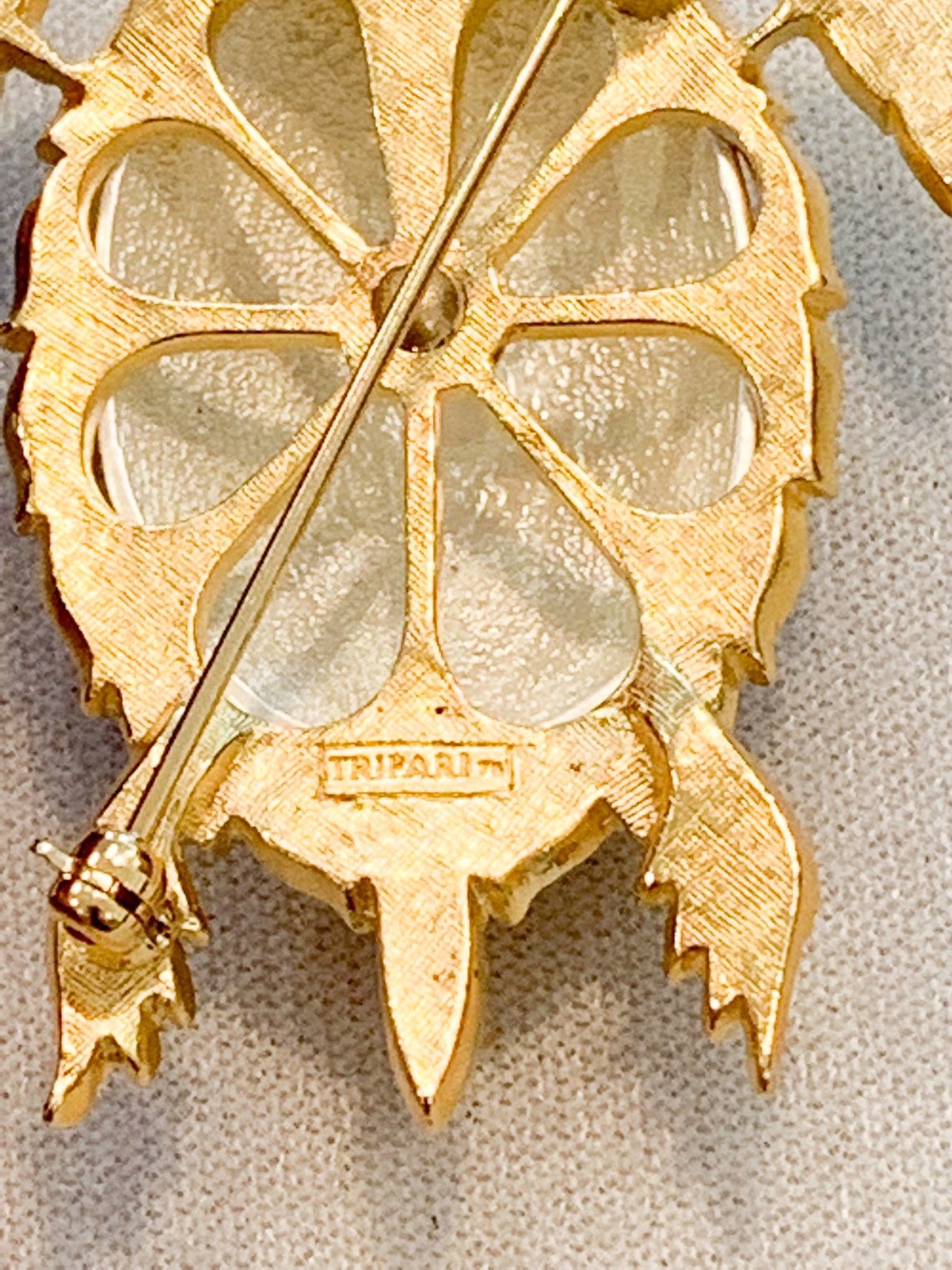 Trifari Vintage Turtle Pearl Belly Pin - Etsy